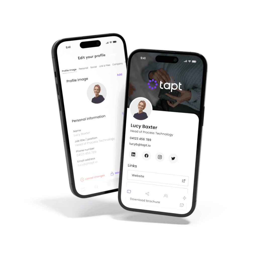 Contactless Digital Business Card | Virtual NFC Cards | Tapt